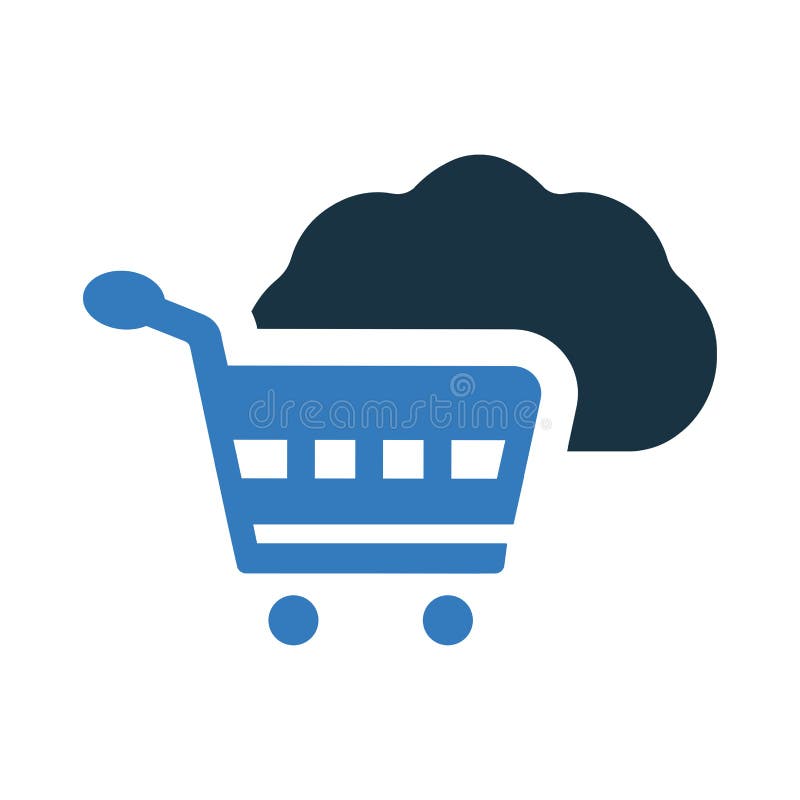 Cloud, Cart, Shopping Icon. Editable Vector Graphics. Stock Vector ...