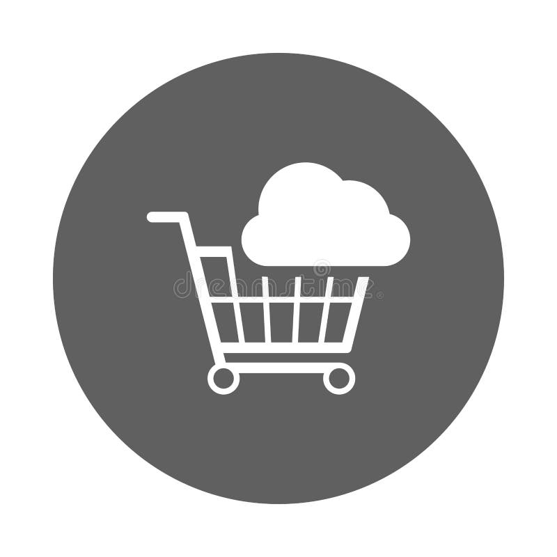 Cloud, Cart, Shopping Icon. Gray Vector Graphics Stock Vector ...