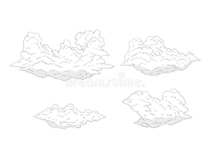 Cloud cartoon set stock vector. Illustration of atmosphere - 352755147