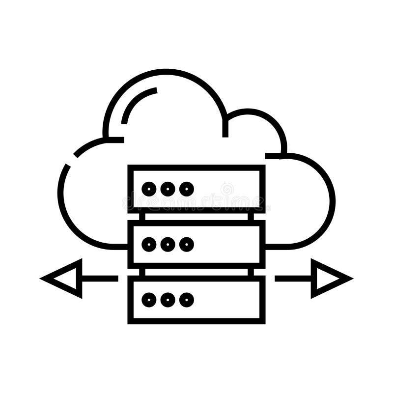 Cloud Case Line Icon, Concept Sign, Outline Vector Illustration, Linear ...