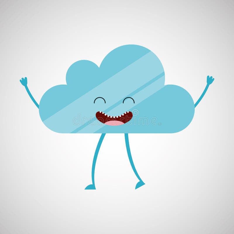 Cloud character design stock illustration. Illustration of face - 70890040