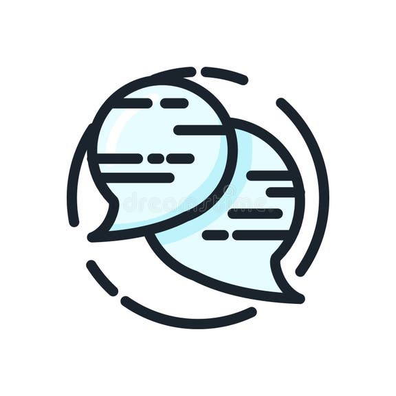 Cloud Chat Icon Color Illustration Design Stock Vector - Illustration ...