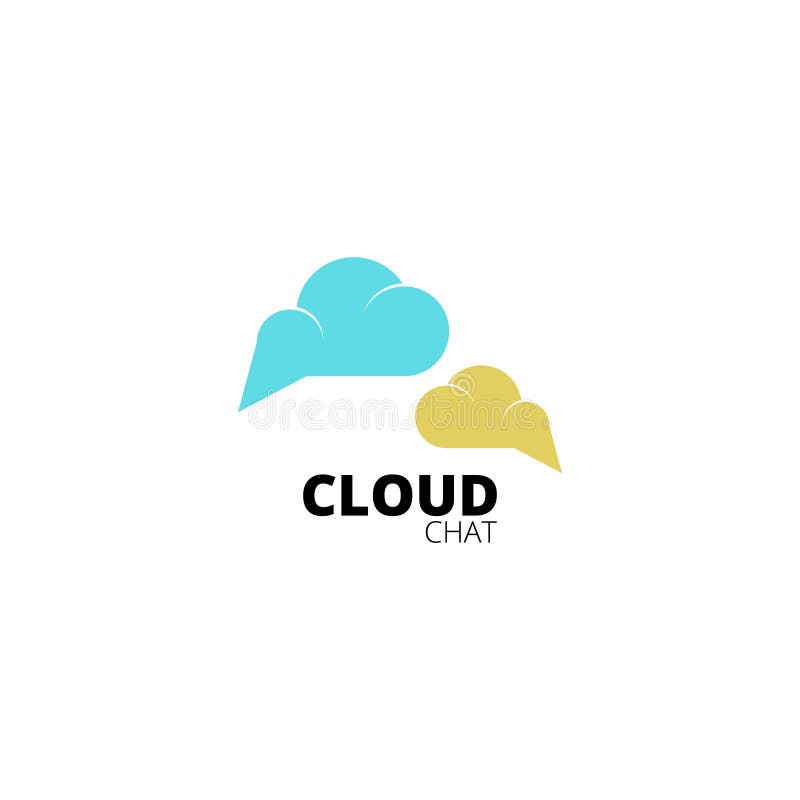 Cloud Chat Logo Template Design Stock Vector - Illustration of service, template: 243037308