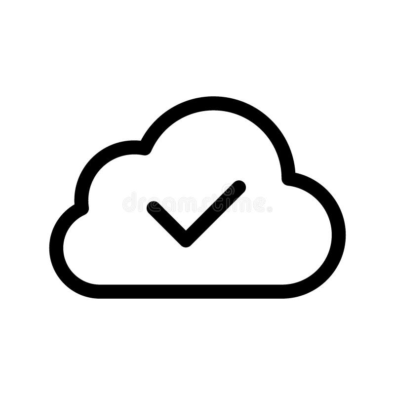 Cloud Checkmark Icon Stock Illustrations – 759 Cloud Checkmark Icon ...