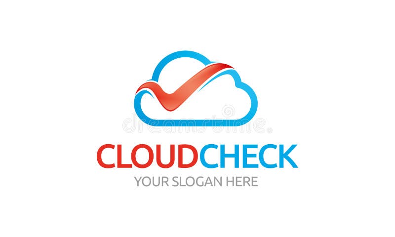 Cloud Check logo template stock vector. Illustration of template ...