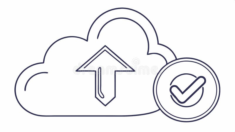 Cloud Check Mark Icon, Cloud Service, Data Success, Confirmation Symbol ...