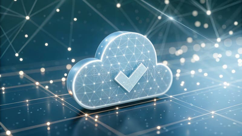 Cloud with Check Mark Signifying Acceptance and Successful Completion ...