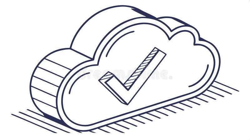 Cloud with Check Vector, Cloud Service Icon, Confirmation and Success ...