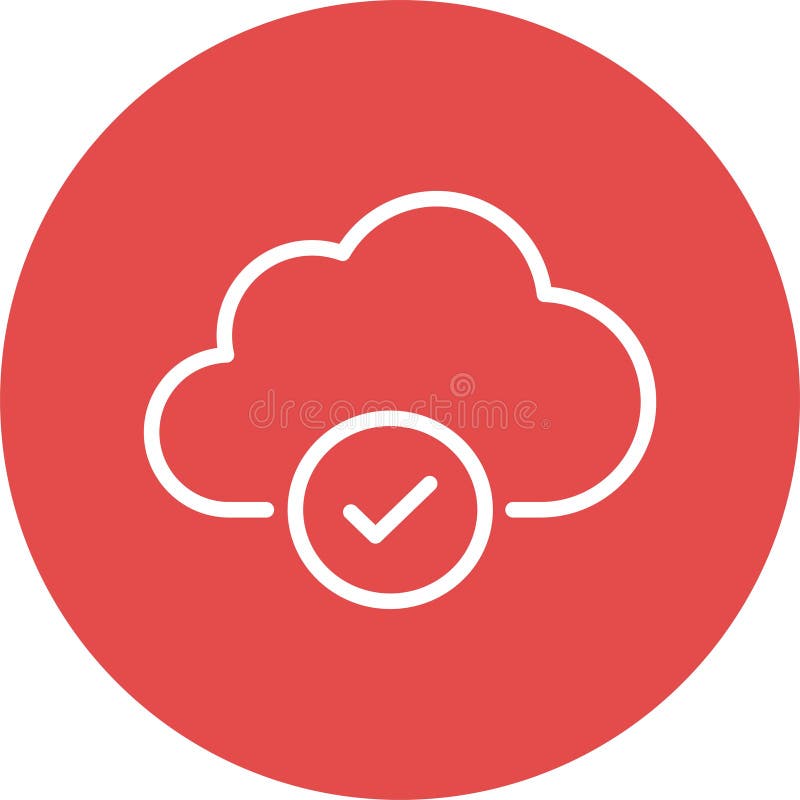 Cloud Checked Isolated Vector Icon Which Can Easily Modify or Edit ...