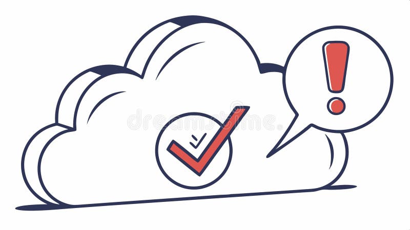 Cloud with Checkmark, Representing Confirmation, Approval, and Positive ...