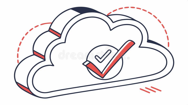 Cloud with Checkmark Symbol, Success and Confirmation Icon Vector ...