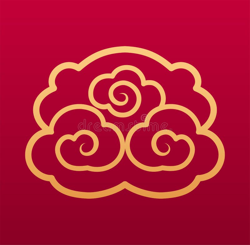 Cloud Chinese Decorative Element. Sky Asian Decorative Illustration ...