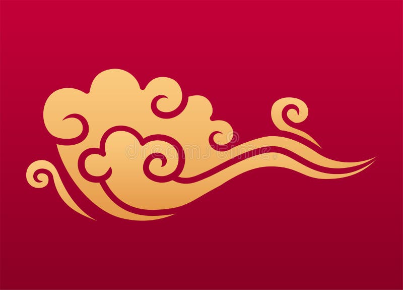 Cloud Chinese Decorative Element. Sky Asian Decorative Illustration ...