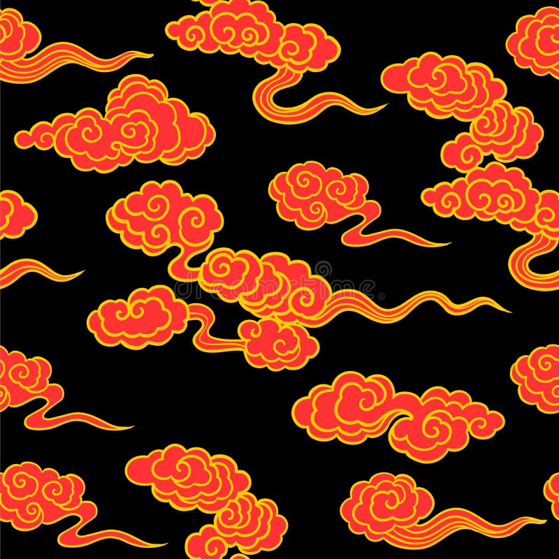 Ancient Chinese Seamless Cloud Pattern Stock Illustrations – 245 ...