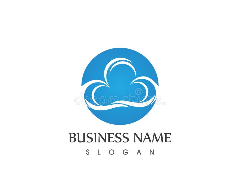 Cloud Circle Logo Icon Template Stock Vector - Illustration of ...