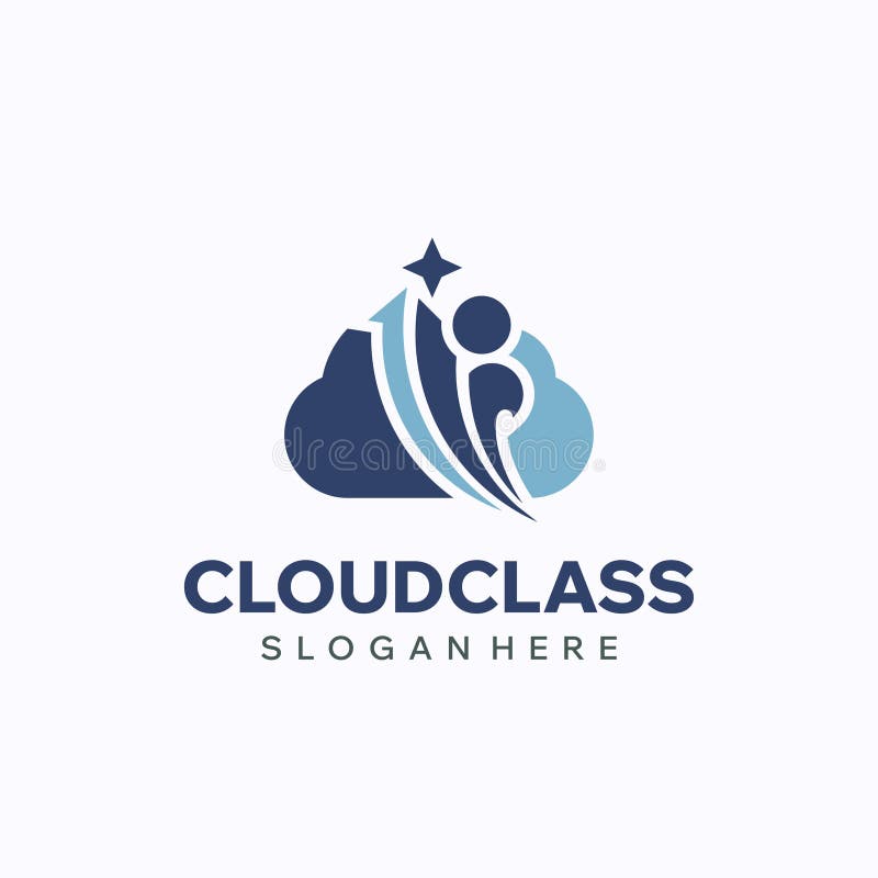 Cloud Class Logo Design Template. Stock Vector - Illustration of ...