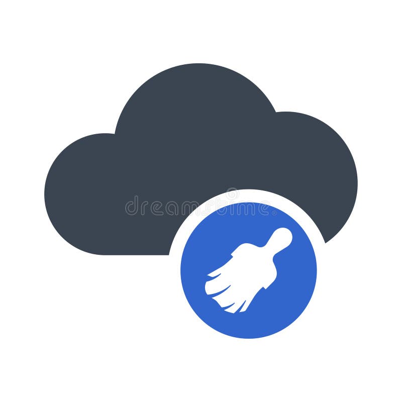 Cloud cleanup icon stock vector. Illustration of data - 201627905