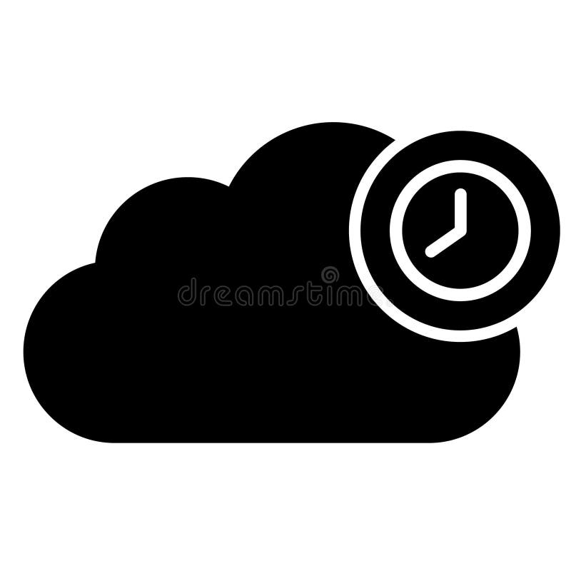 Cloud Clock Isolated Vector Icon Which Can Easily Modify or Edit Stock ...
