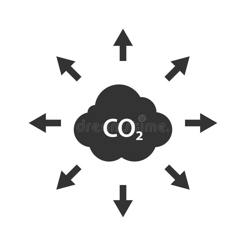 Cloud of CO2, Carbon Emission, Pollution Reduction Icon. Ecology ...