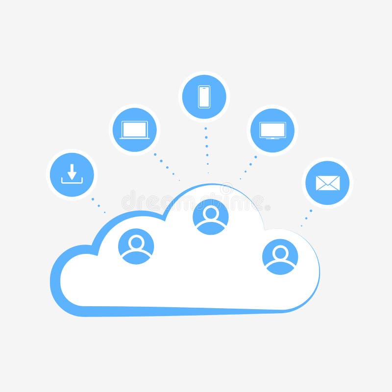 Cloud Collaboration Sharing And Co Authoring Computer Files Via Cloud Computing Concept