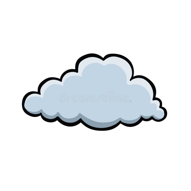 Cloud Color Isolated, Cloud Line, Vector Illustration Stock Vector ...