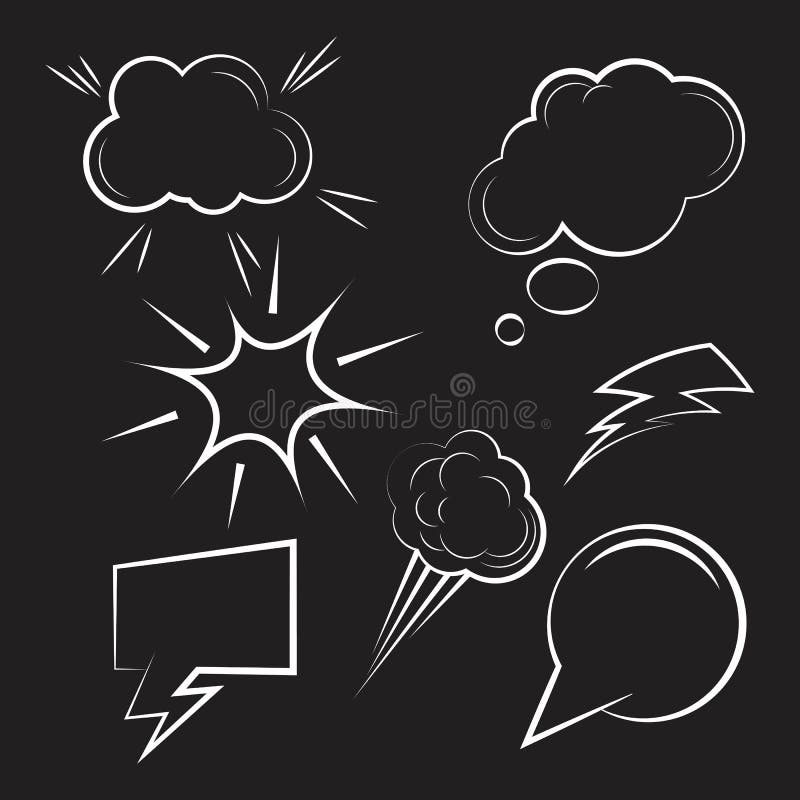 Cloud Comic Book Design Element Vector Stock Vector - Illustration of ...
