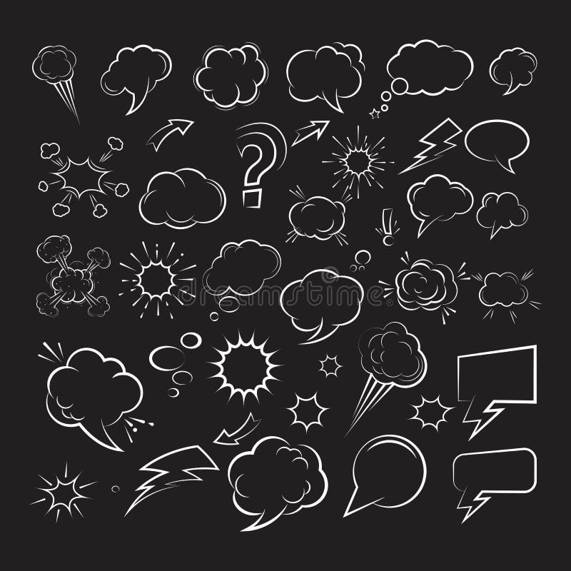 Cloud Comic Book Design Element Vector Stock Vector - Illustration of ...