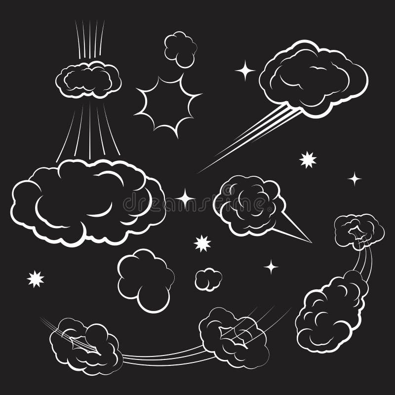 Cloud Comic Book Design Element Vector Stock Vector - Illustration of ...