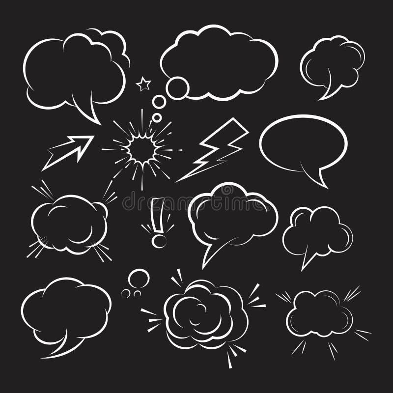 Cloud Comic Book Design Element Vector Stock Vector - Illustration of ...