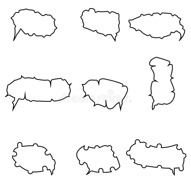 Cloud for Comic Text for Designer of Different Shapes and Dimensions ...
