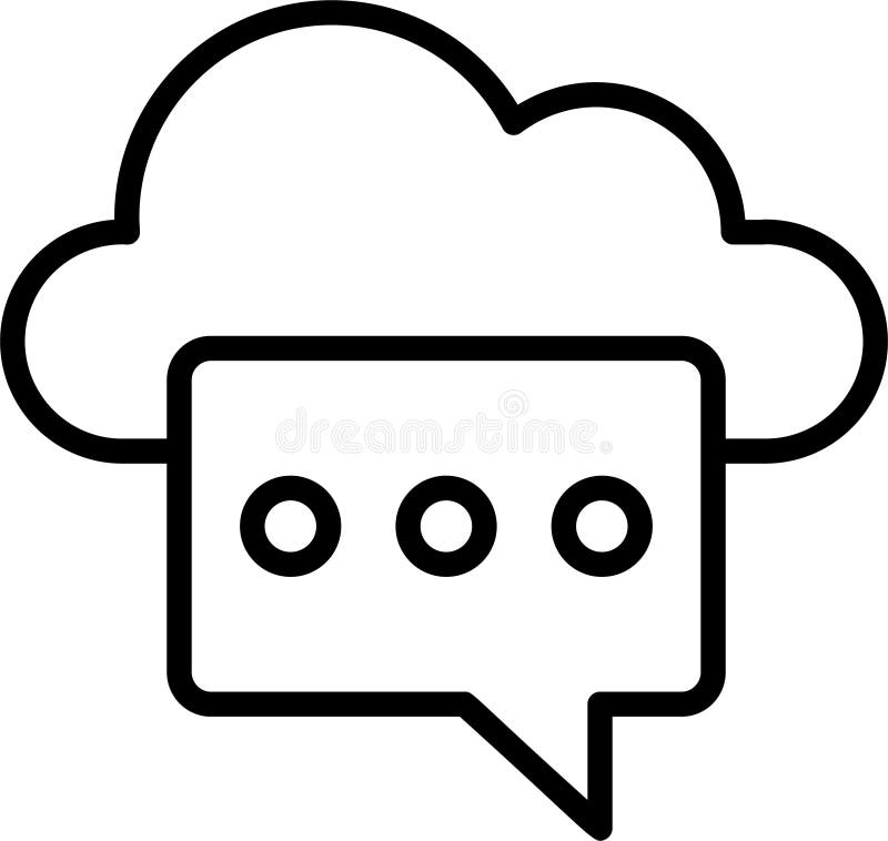 Cloud Communication Icon stock vector. Illustration of connection ...