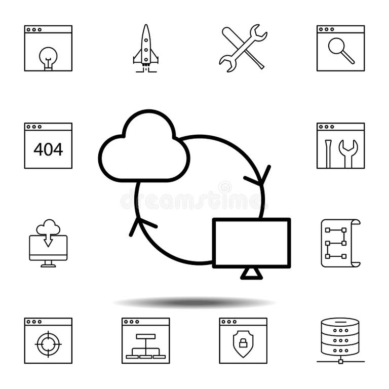 Cloud, Communication Icon. Simple Thin Line, Outline Vector Element of Web Design Development ...