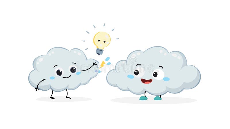 Cloud Communication: Sharing Ideas & Light, Vector Design Generative AI ...