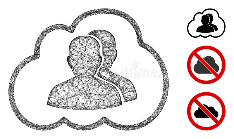 Cloud Community Polygonal Web Vector Mesh Illustration Stock Vector ...