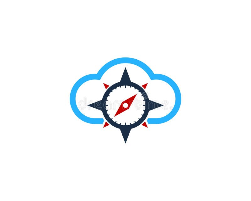 Cloud Compass Icon Logo Design Element Stock Vector Illustration Of