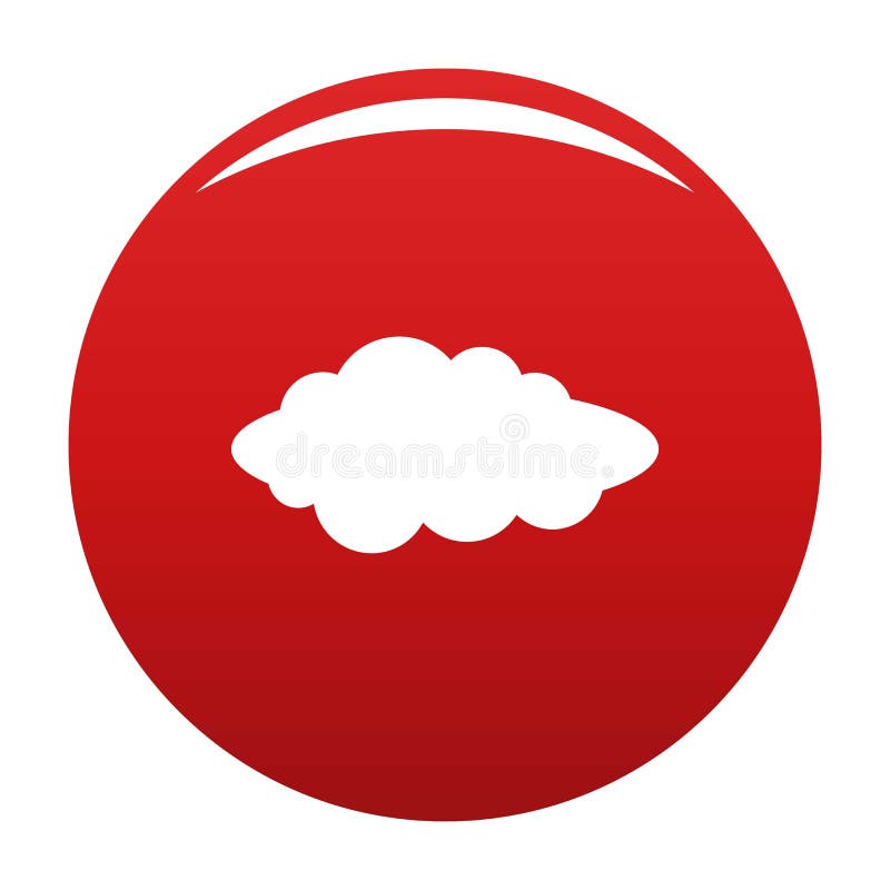 Cloud Composition Icon Vector Red Stock Vector - Illustration of sign ...