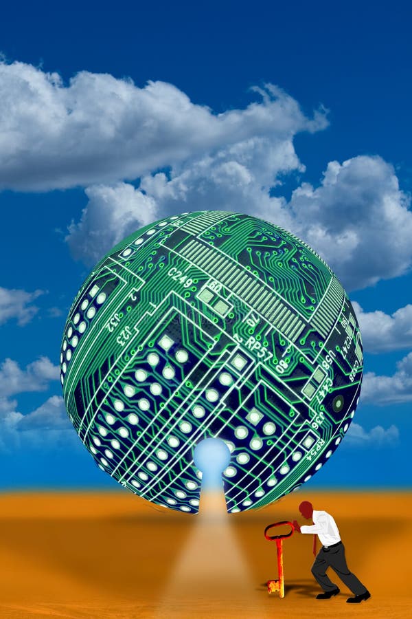 Cloud Computer Ball. stock illustration. Illustration of connectivity ...
