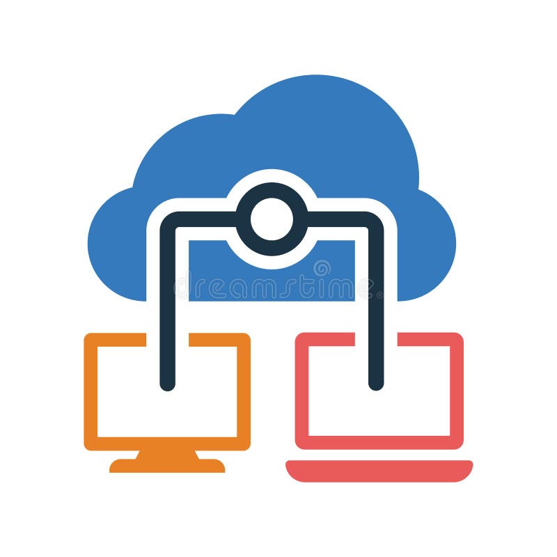 Cloud, Computer, Connection Icon. Editable Vector Logo Stock ... Cloud, Computer, Connection Icon. Editable Vector Logo Stock ...