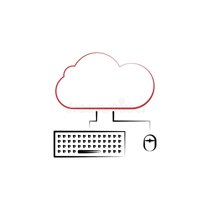 Cloud Computer Icon. Element of Multi Color Cloud Technology Icon for ...