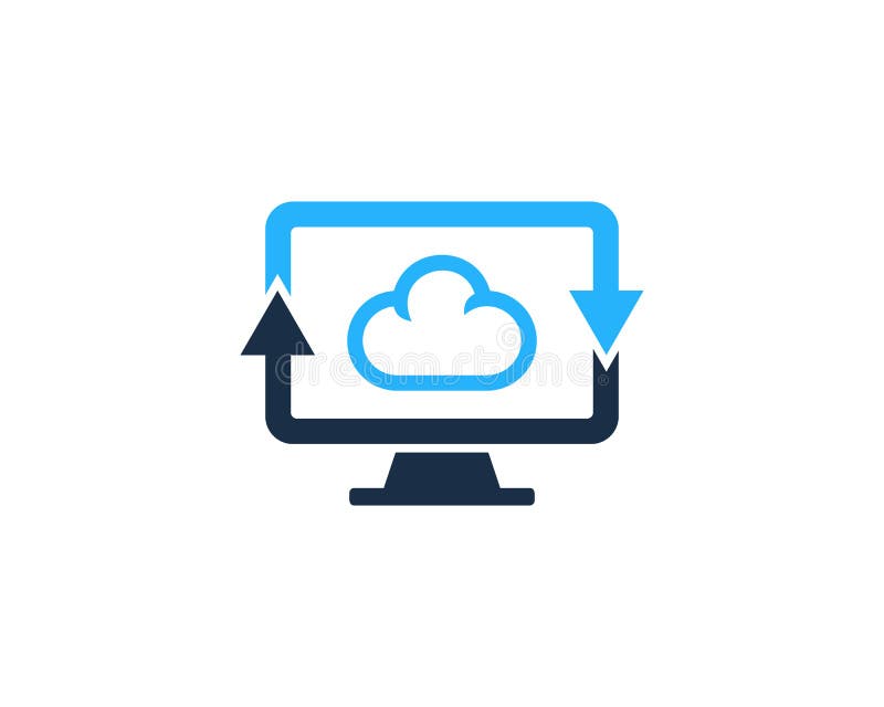 Cloud Computer Icon Logo Design Element Stock Vector - Illustration of ...