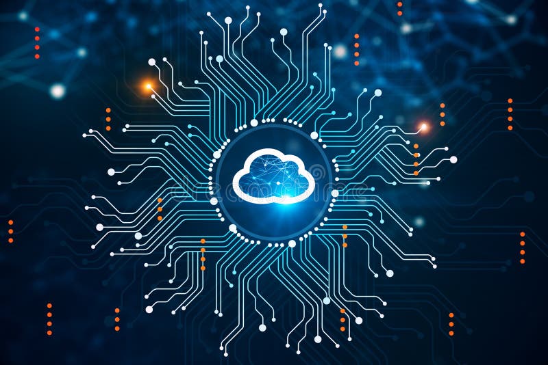 Cloud computer interface stock illustration. Illustration of computer ...