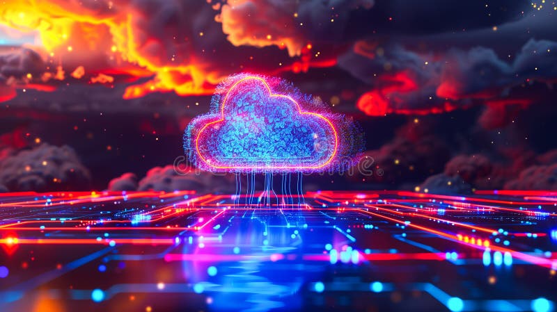 Cloud Computer Smart Global Digital Network Data Online Technology ...