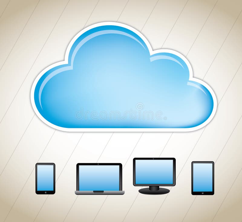 Cloud Computing Computer Keyboard Talk Clouds Stock Vector ...