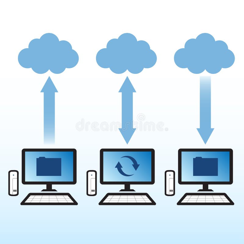 Simple Cloud Computing Icons Set,blue Series Stock Vector ... Simple Cloud Computing Icons Set,blue Series Stock Vector ...