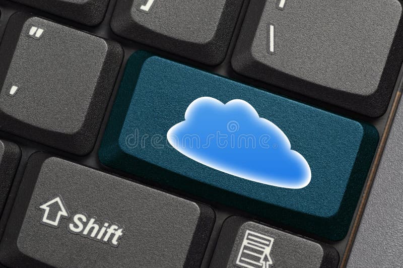 Keyboard Illustration Cloud Computing Stock Illustration - Illustration ...