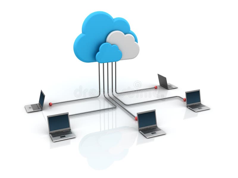 Network cloud stock illustration. Illustration of technology - 19869267