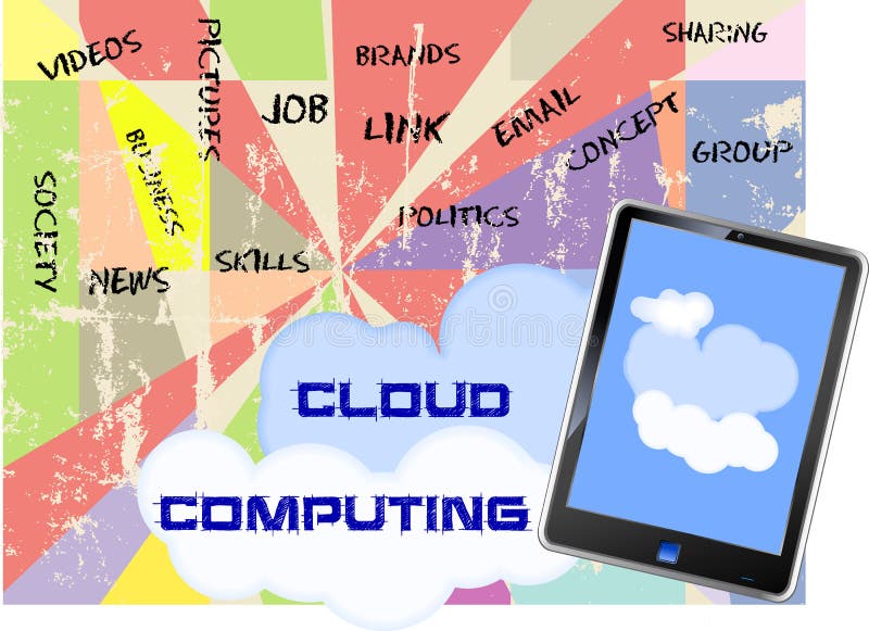 Cloud computing stock vector. Illustration of internet - 20342463