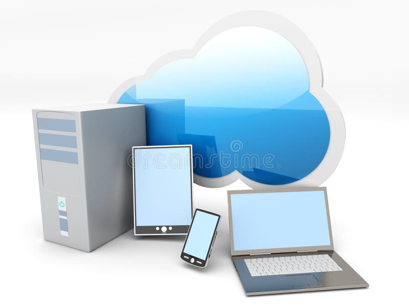 Cloud computing stock illustration. Illustration of access - 33440012
