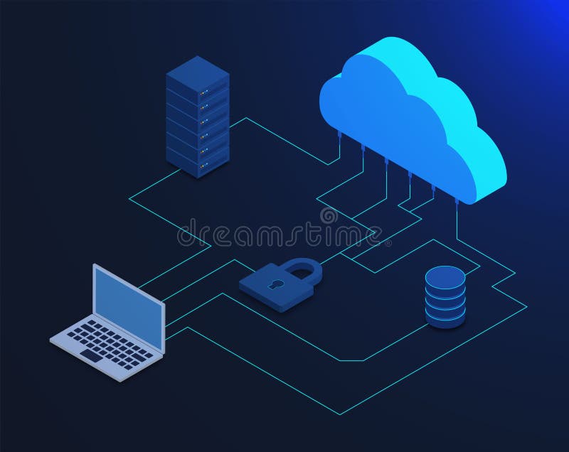 Cloud Computing Technology Concept. Modern Data Center Technology Stock ...