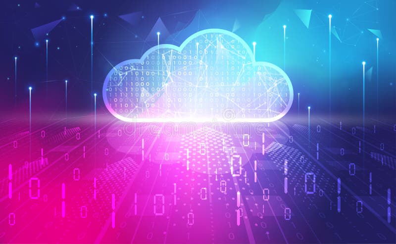 Cloud Computing Abstract Background Concept Digital Technology Banner ...